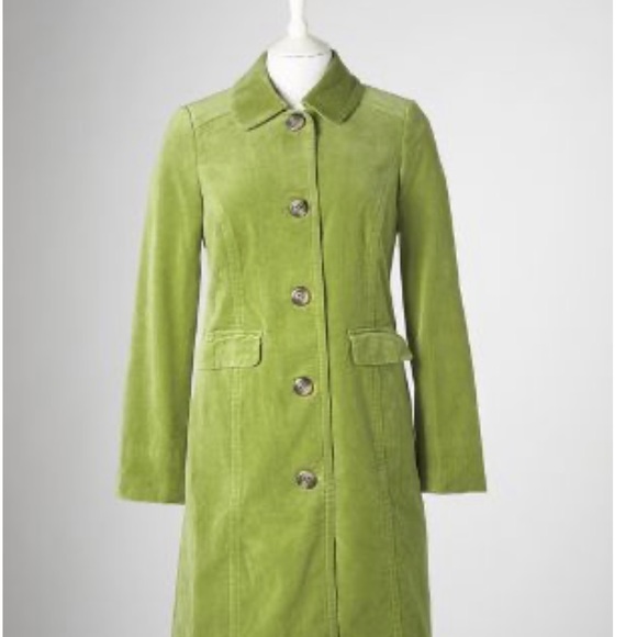 Boden | Jackets & Coats | Boden Green Velvet Coat Machine Washable ...
